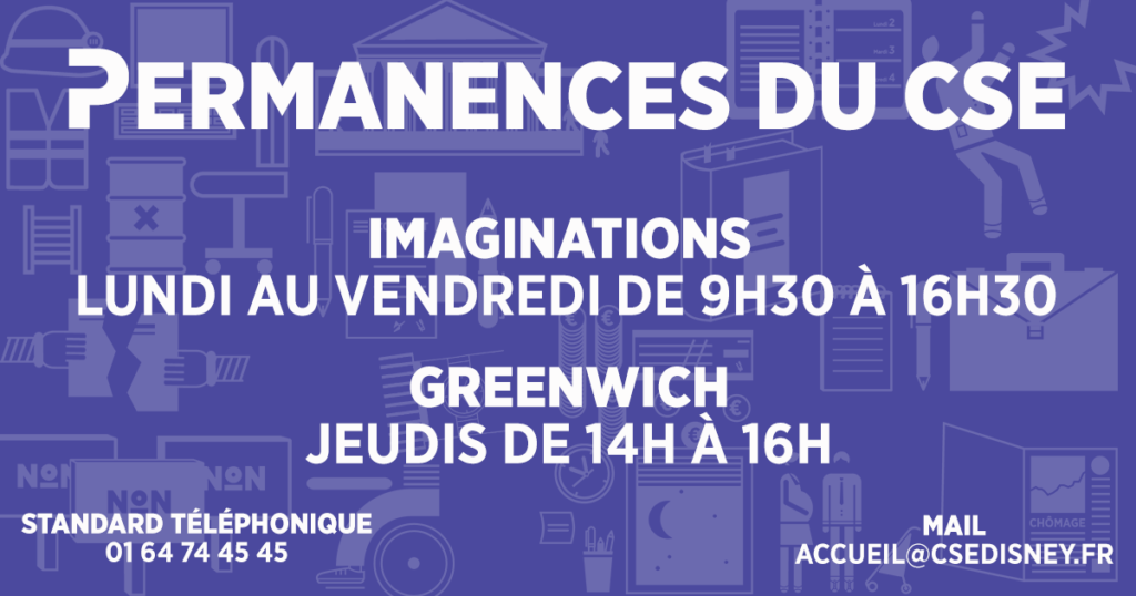 Rappel permanences CSE – CFDT Eurodisney